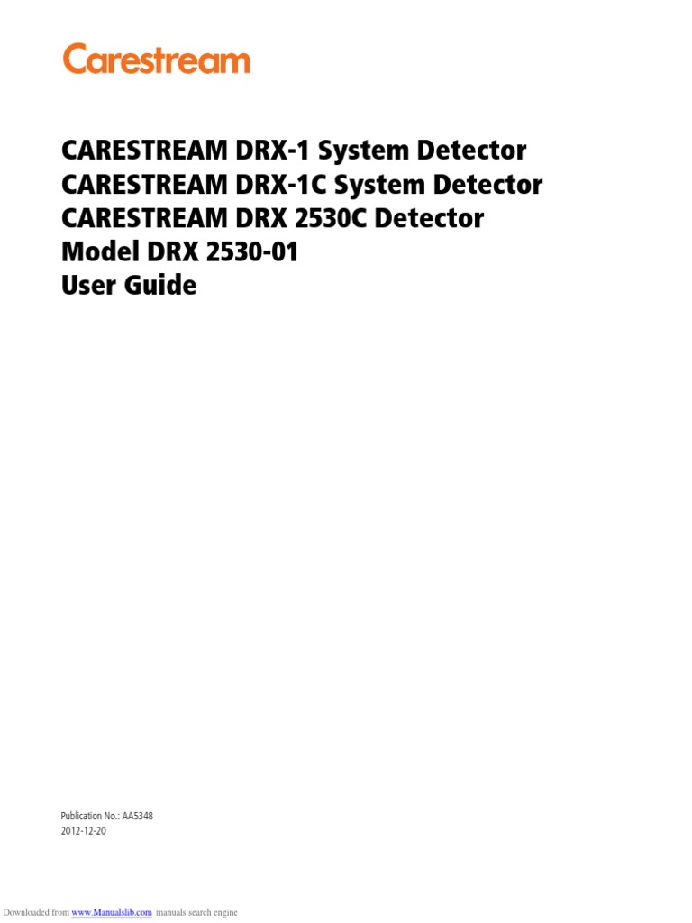 CARESTREAM DRX-1 System Detector CARESTREAM DRX-1C System Detector ...