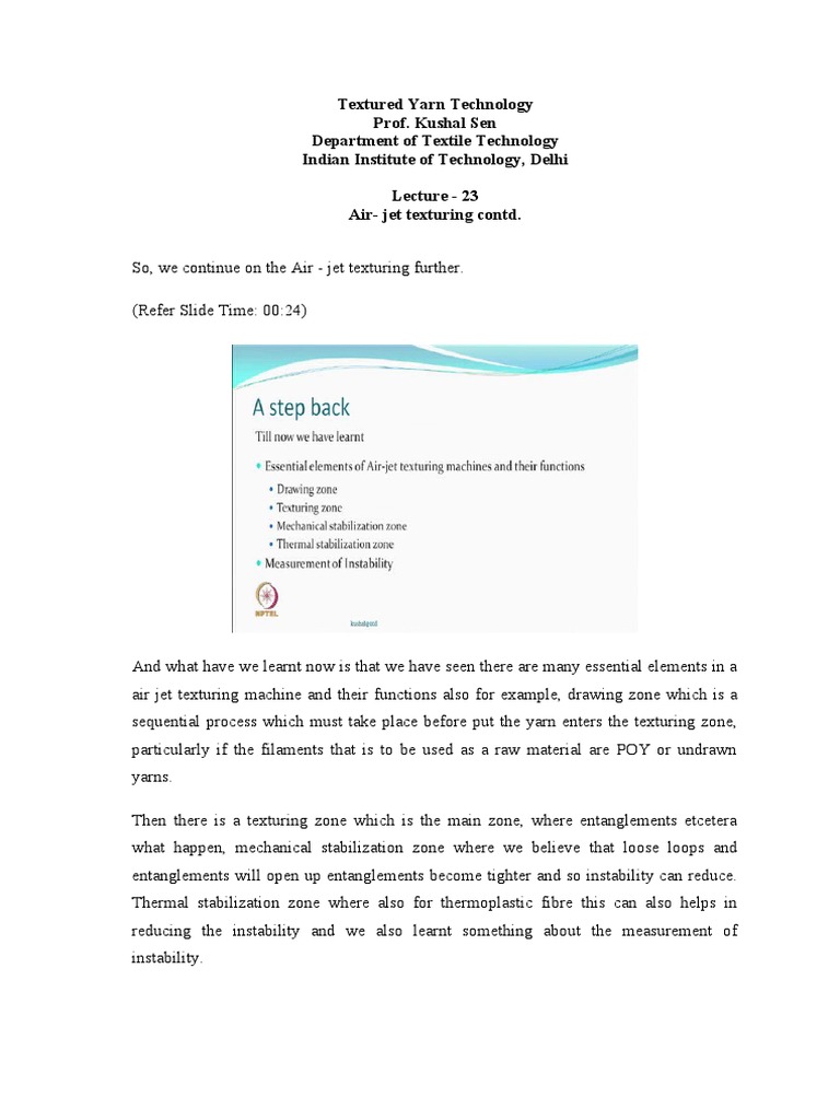 Texturing | PDF | Yarn | Fibers