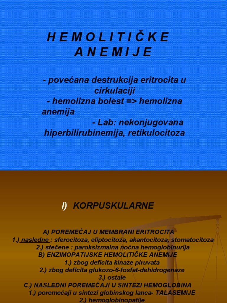 9 Hemoliticka Anemija | PDF