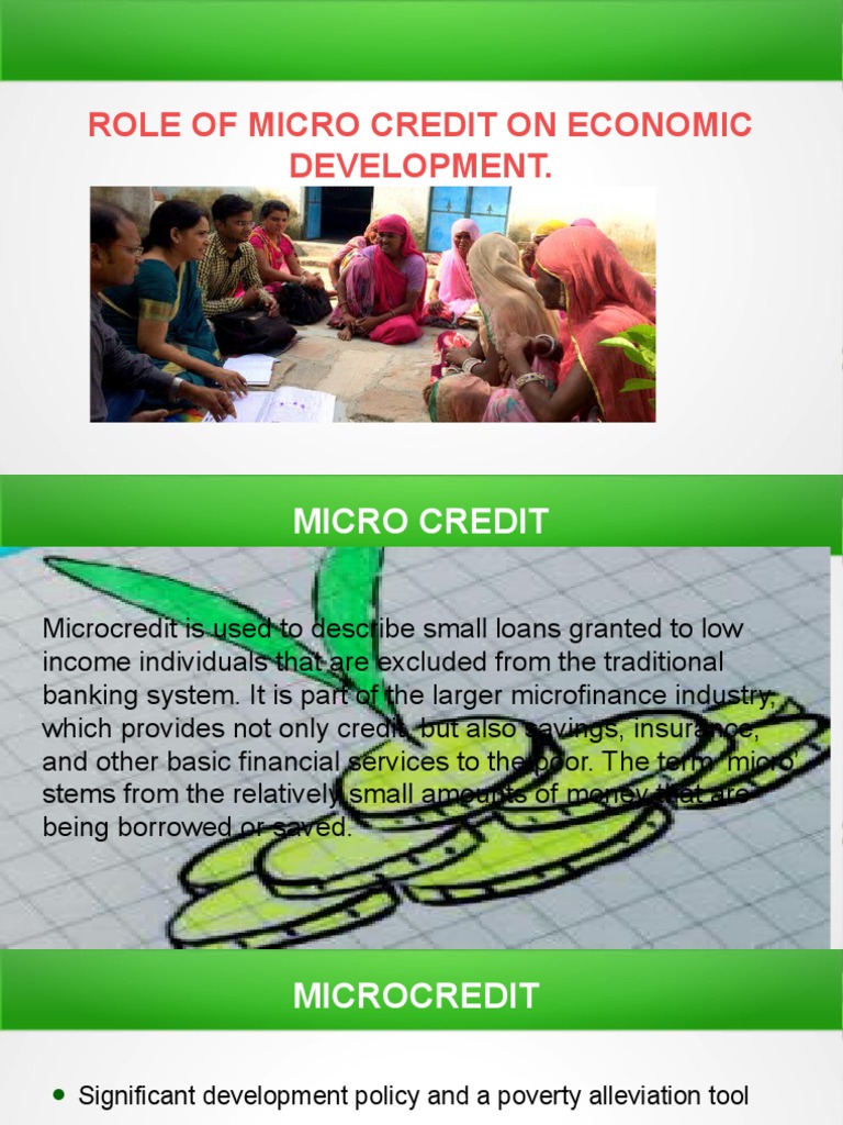 Role of Micro Credit in Economic Development | PDF | Microcredit ...