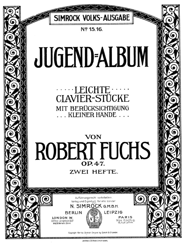 Robert Fuchs - Jugend-Album Op. 47 PDF | PDF