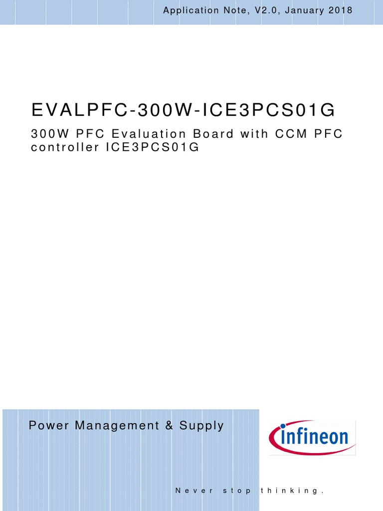 300W PFC Evaluation Board With CCM PFC Controller ICE3PCS01G | PDF ...