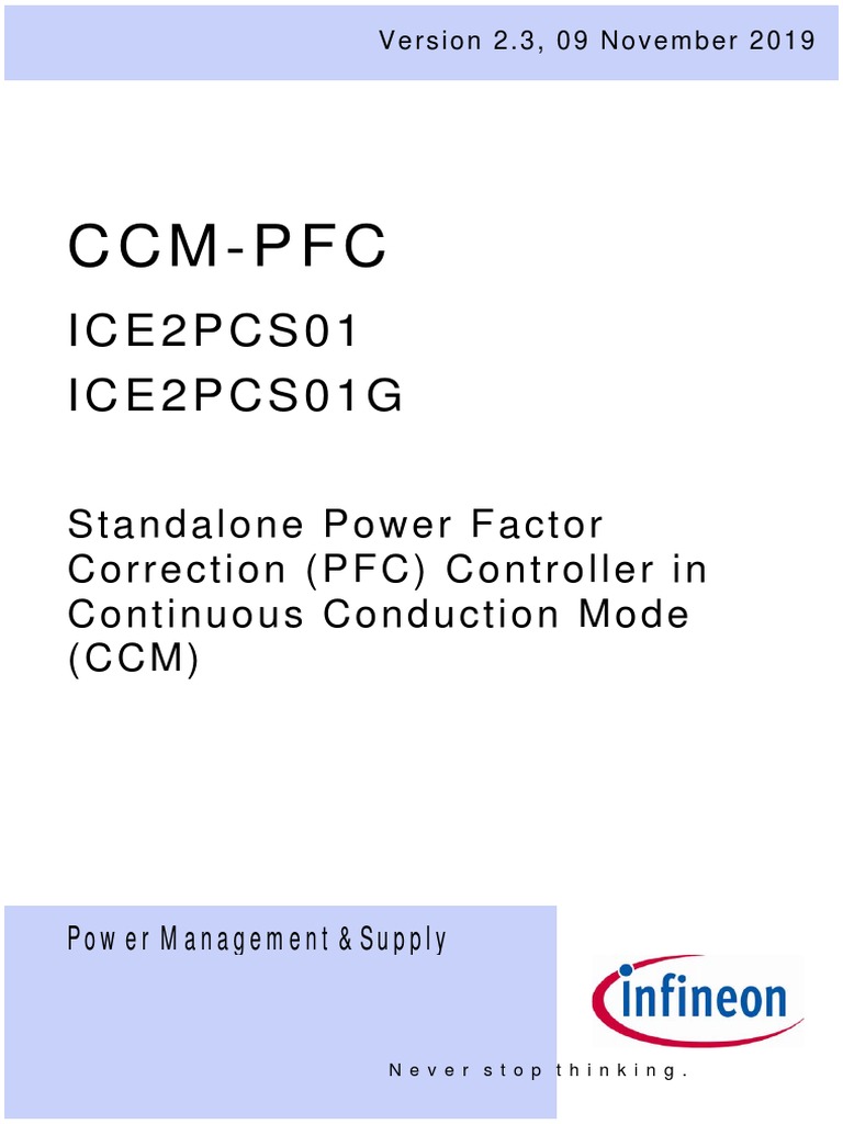 Infineon ICE2PCS01 DataSheet v02 - 03 EN | PDF | Rectifier | Electromagnetism