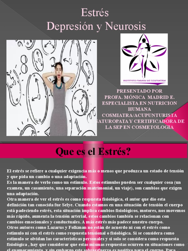 Clase Estres y Depresión | PDF | Depresión (estado de ánimo) | Ansiedad