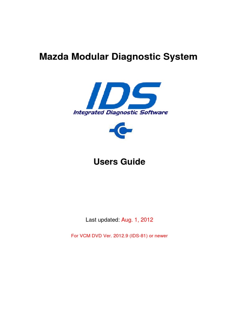 Mazda IDS User Guide for Diagnostics | PDF | Icon (Computing ...