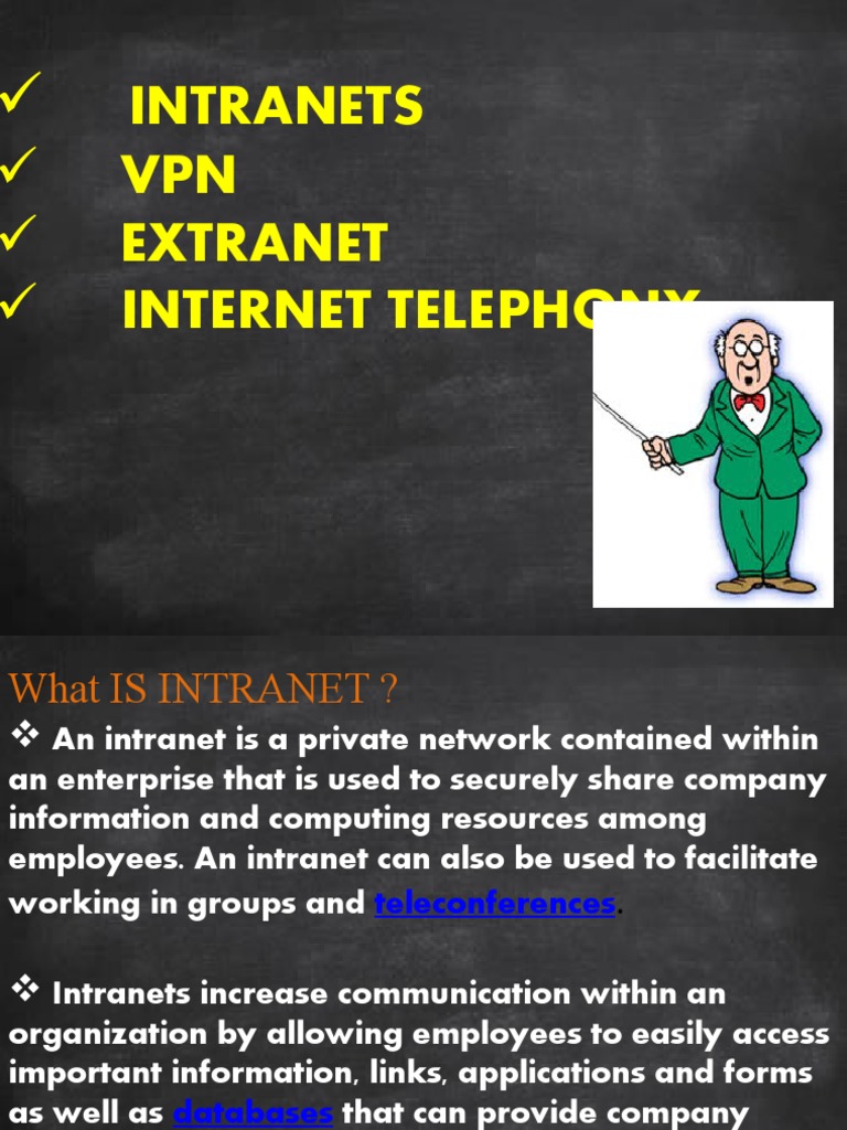 Intranets: VPN Extranet Internet Telephony | PDF | Virtual Private Network | Computer Network