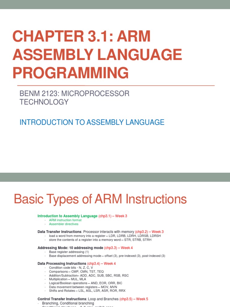 CHAPTER 3 - 1 - Ver2-Intro To Assembly Language PDF | PDF | Assembly Language | Computer Program