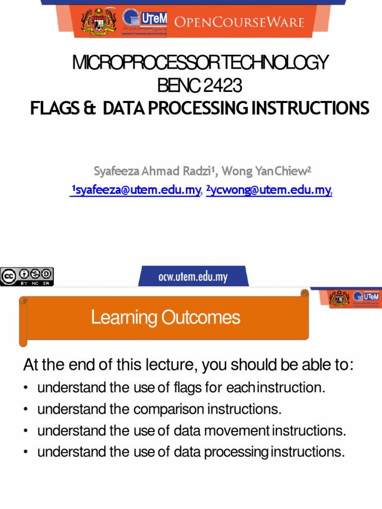 CHAPTER 3 - 4-Flags and Data Processing Instructions - 3 | PDF | Theory ...