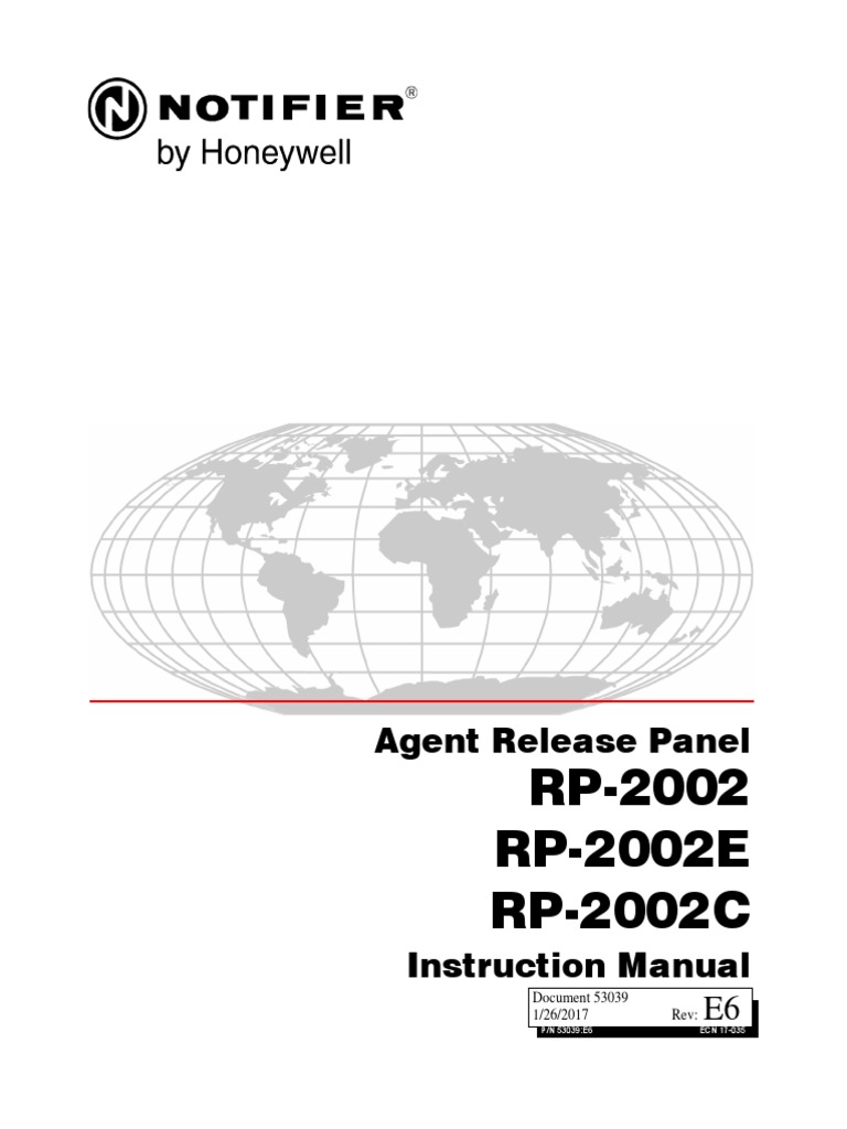 RP-2002 RP-2002E RP-2002C: Agent Release Panel | PDF | Manufactured ...