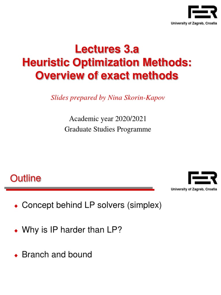 Lecture 3.a - Exact Methods PDF | Download Free PDF | Linear ...