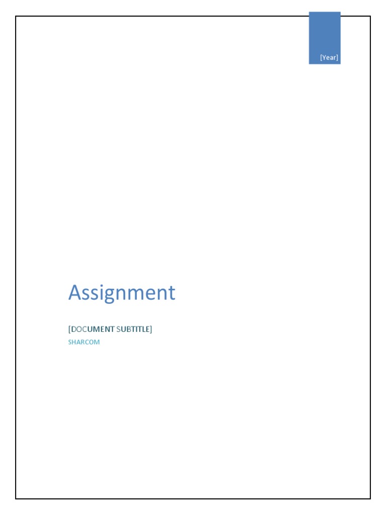 Assignment: (Document Subtitle) | PDF | Apartment | Business