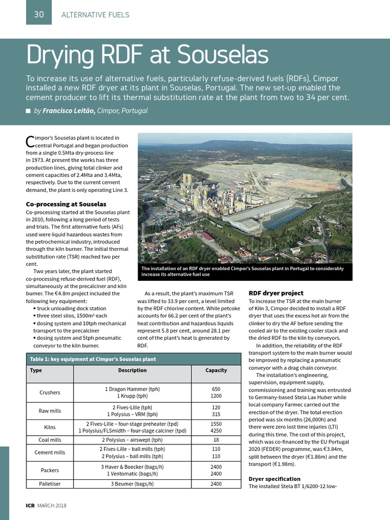 Drying RDF at Souselas | PDF | Clothes Dryer | Cement
