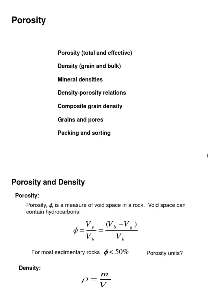 Porosity 2011 Pdf Porosity Sandstone