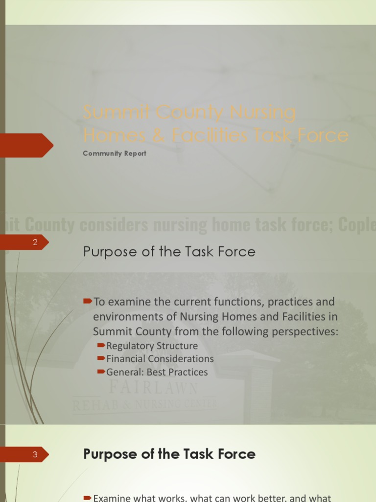 Summit County Nursing Homes and Facilities Task Force Final Report | PDF