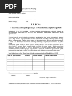 Obrazac Kucna Lista Lat | PDF