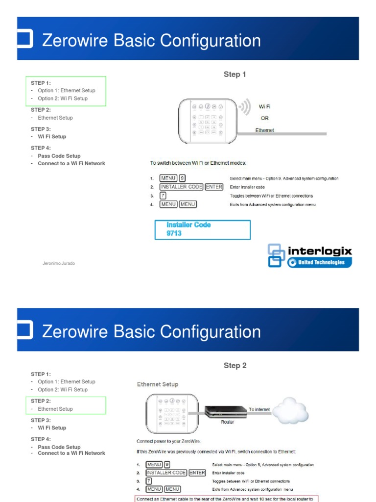 Quick Guide To Configure Zerowire and Ultrasync PDF | PDF | Operating ...
