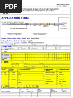 Tesda Application Form | PDF
