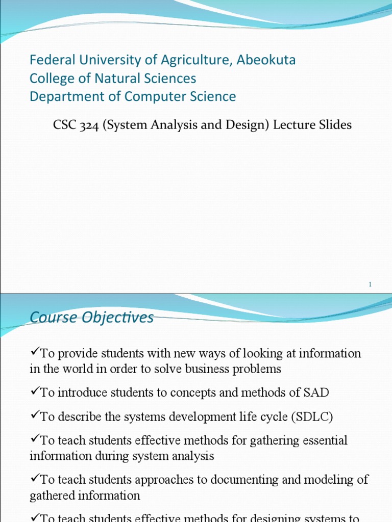 CSC 324: System Analysis & Design Overview | PDF | Conceptual Model ...