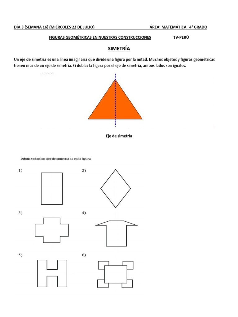 Simetría en Figuras | PDF | Métodos y materiales de enseñanza