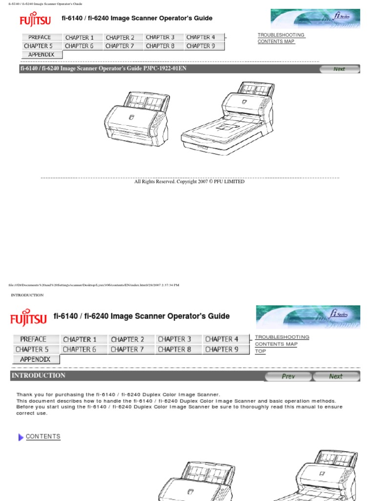 Fi-6140 - Fi-6240 - Op ESCANER FUJITSU | PDF | Image Scanner ...