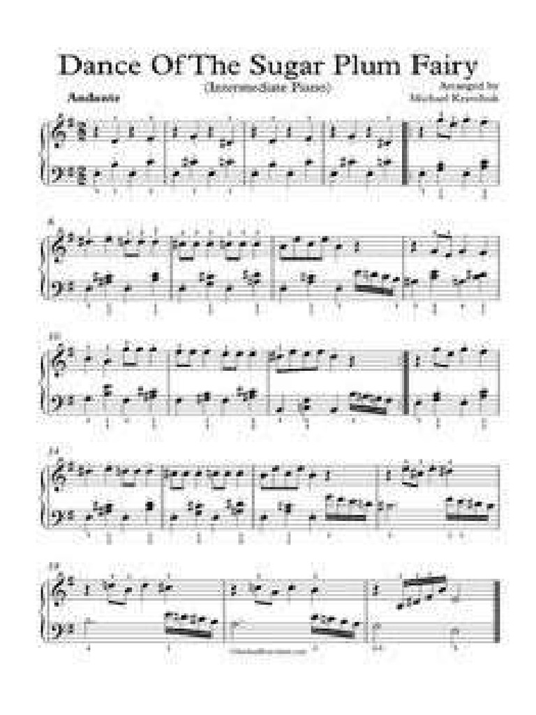 Dance of The Sugar Plum Fairy Sheet Music | PDF
