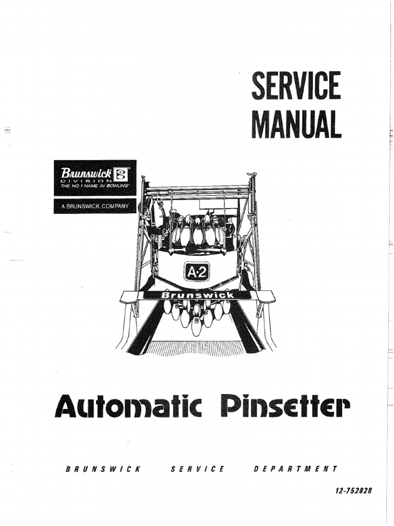 A-2 Pinsetter Service Manual | PDF