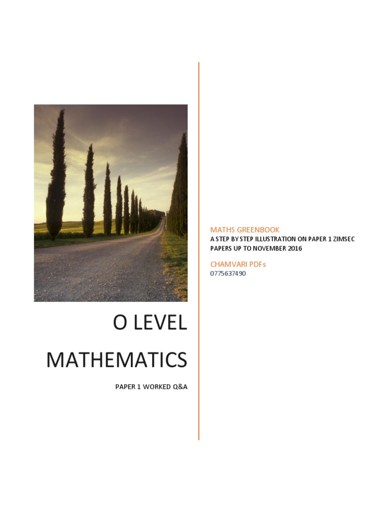 Maths Greenbook P1 | PDF