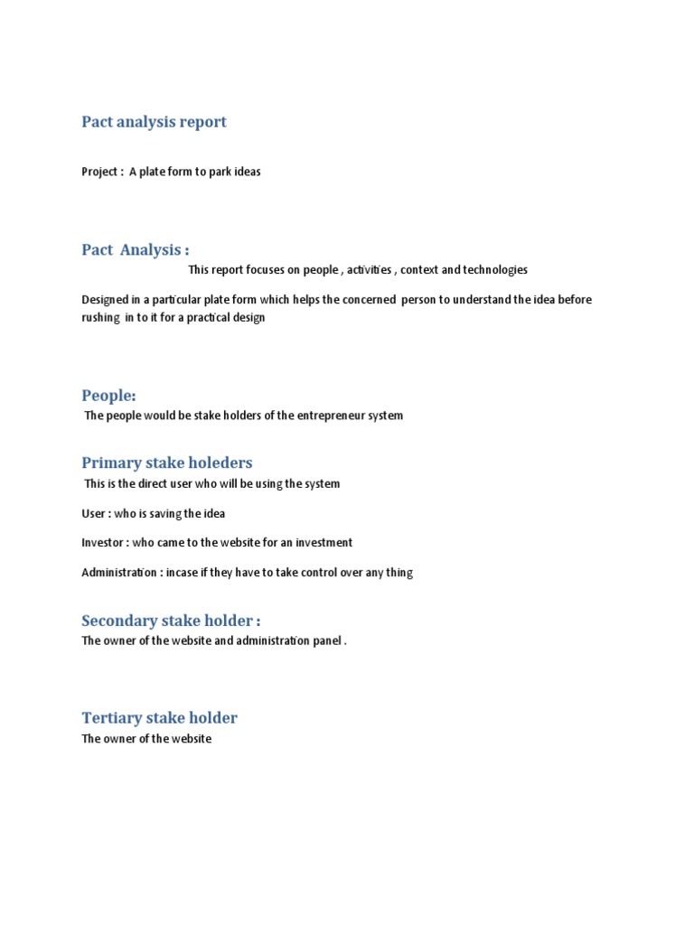 Pact Analysis Report | PDF
