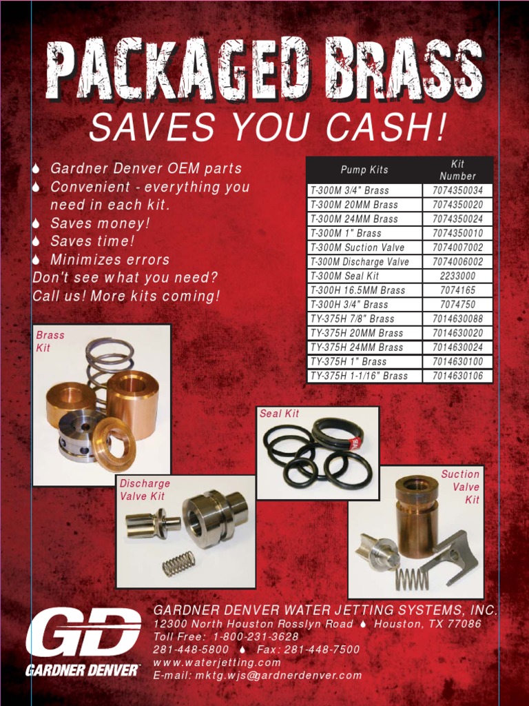 Packaged Brass Kits - Gardner Denver | PDF