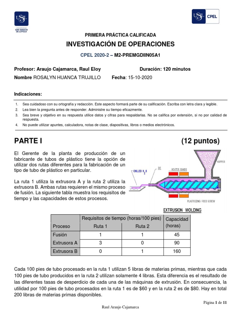 PRACTICA 1 Corregida-1 PDF | PDF | Refinería de petróleo | Extrusión