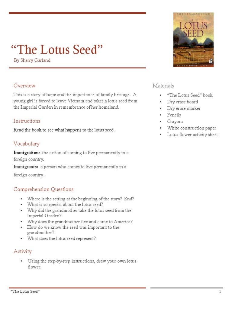 The Lotus Seed | PDF | Plant Reproduction | Botany