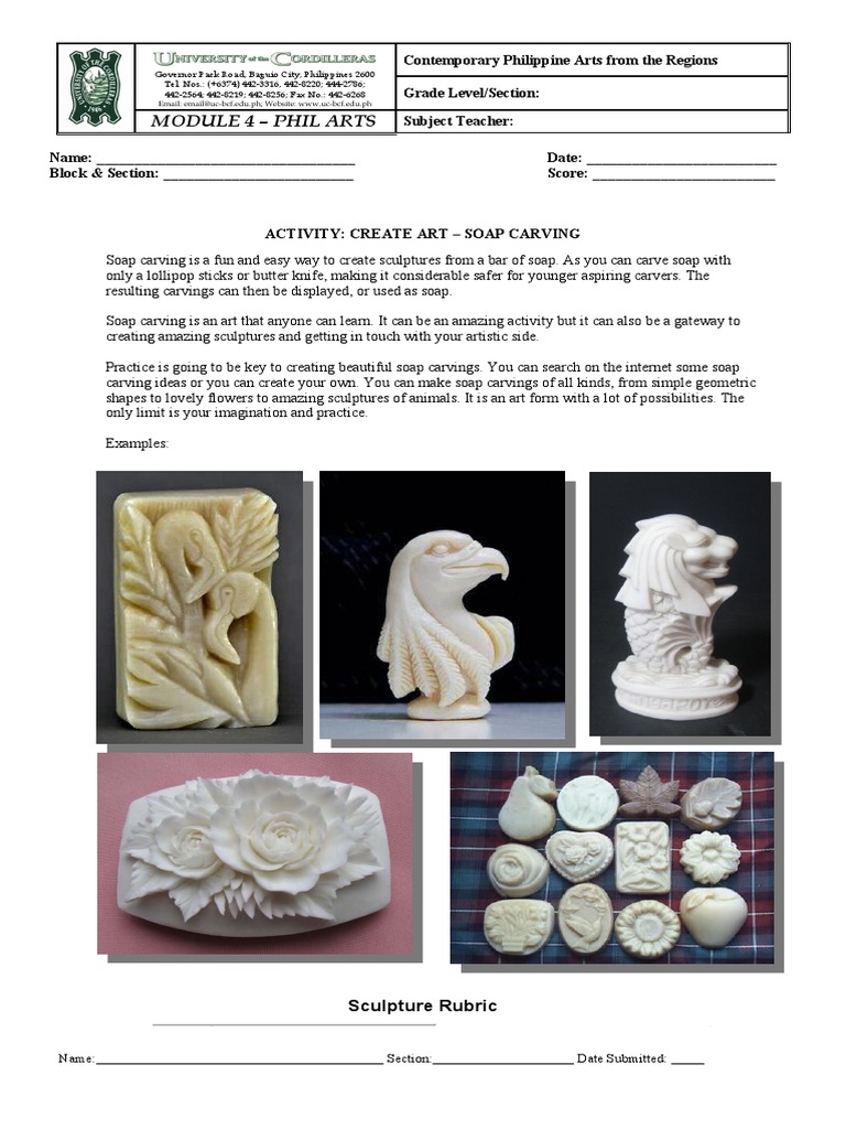 Module 4 - Phil Arts: Sculpture Rubric | PDF | Sculpture | Arts (General)