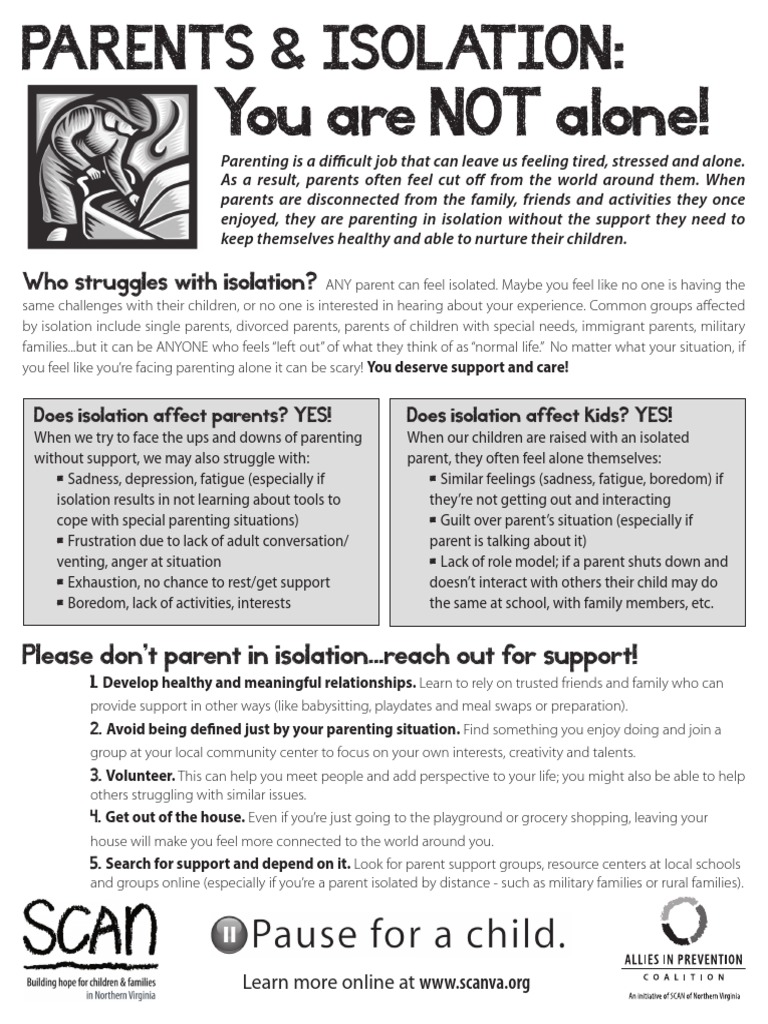 Parents & Isolation: You Are Not Alone - Developing Support Systems to ...