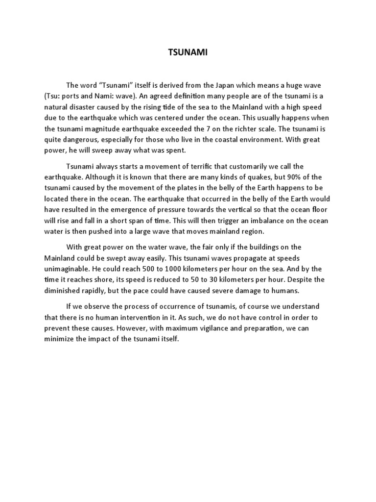 Explanation Text Tsunami | Download Free PDF | Earthquakes | Tsunami