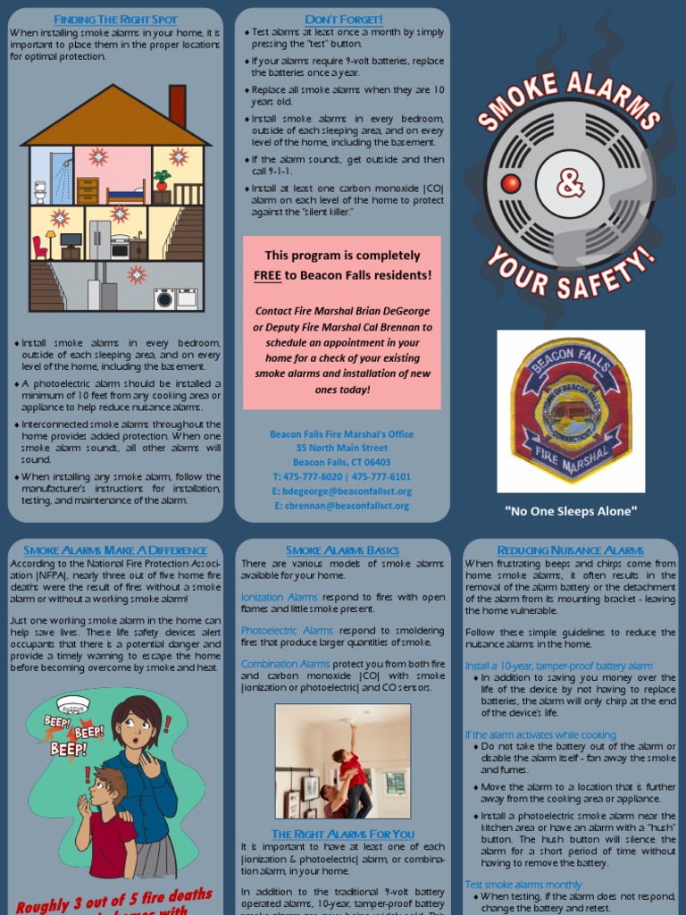 Smoke Alarms Pamphlet | PDF | Hazards | Safety