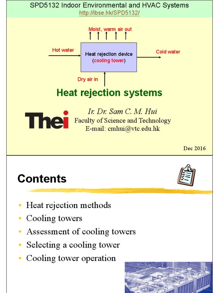 Heat Rejection Systems: Ir. Dr. Sam C. M. Hui | Download Free PDF | Air ...