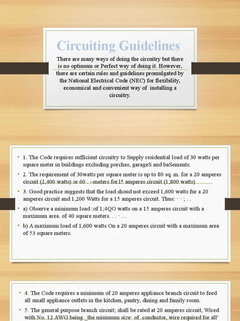 Circuiting Guidelines | PDF | Electric Power | Electromagnetism