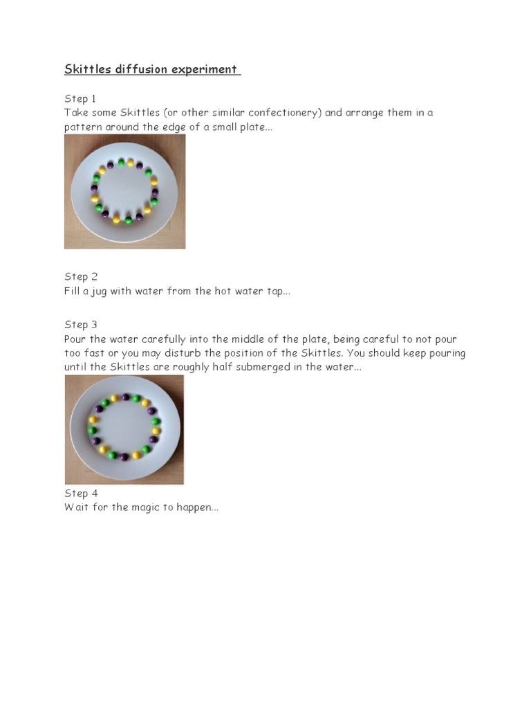 Skittles Diffusion Experiment | PDF
