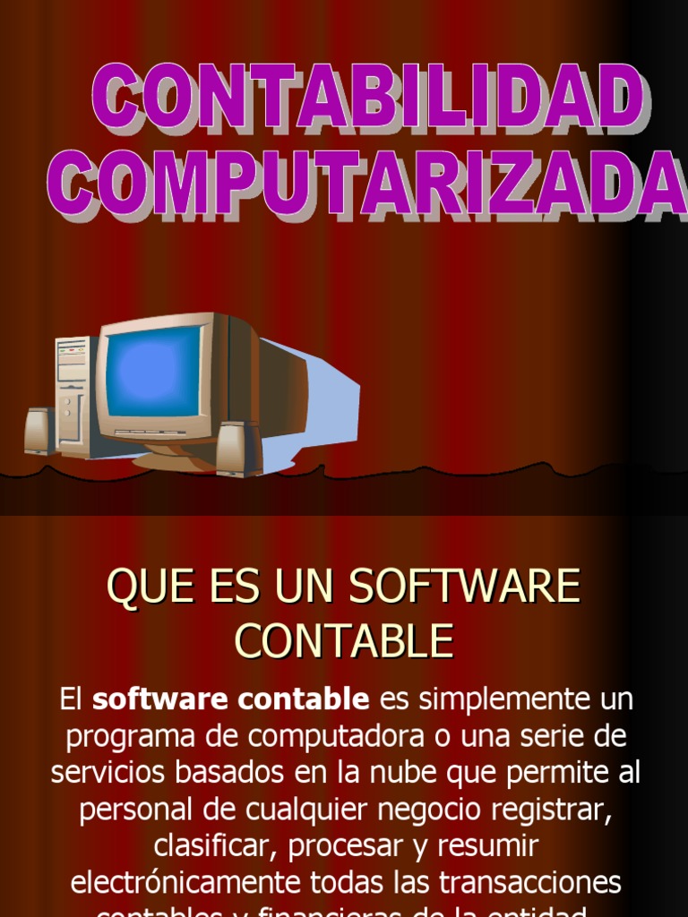 Contabilidad Computarizada Tema 1 | PDF | Contabilidad | Software
