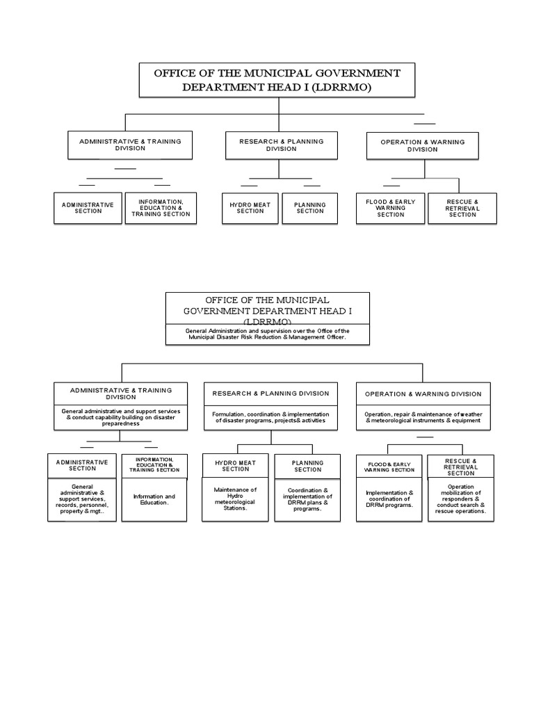 Ldrrmo (Organizational Chart) | PDF | Disasters | Risk Management