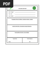 Hazard Observation Report Form (Sesuai Jumlah Peserta) | PDF