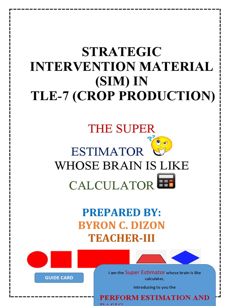 Strategic Intervention Material (Sim) in Tle-7 (Crop Production) | PDF ...