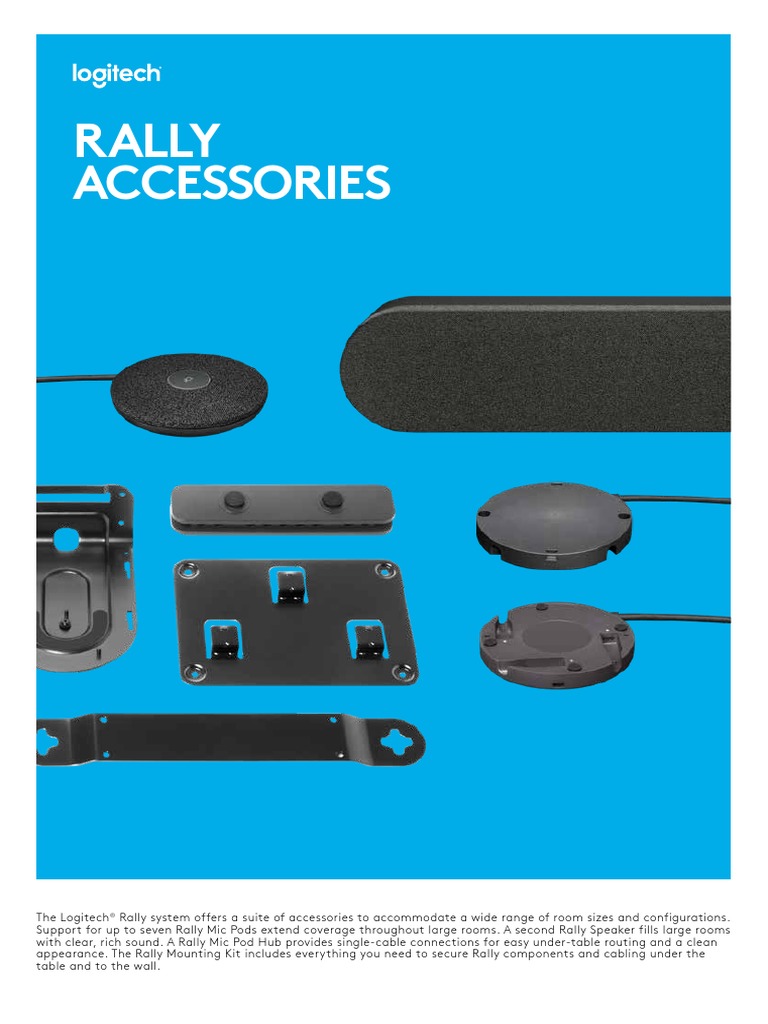DS Logitech Rally Accessories EN | PDF | Microphone | Loudspeaker