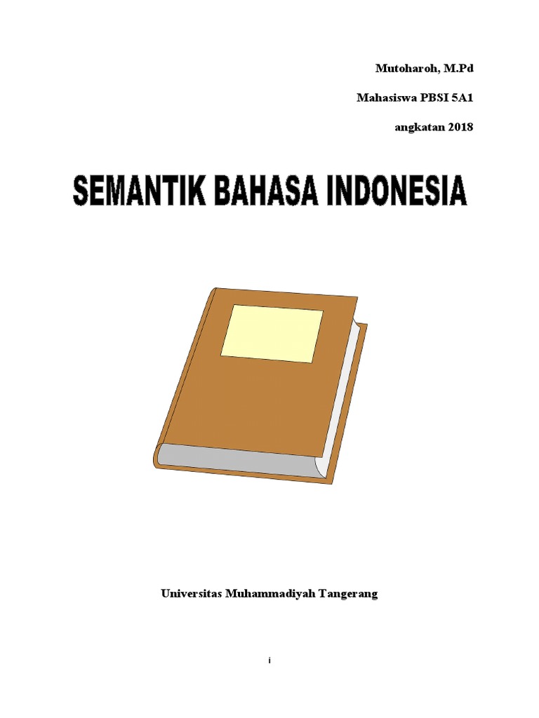 Buku Semantik Bahasa Indonesia Pbsi 5a1 | PDF