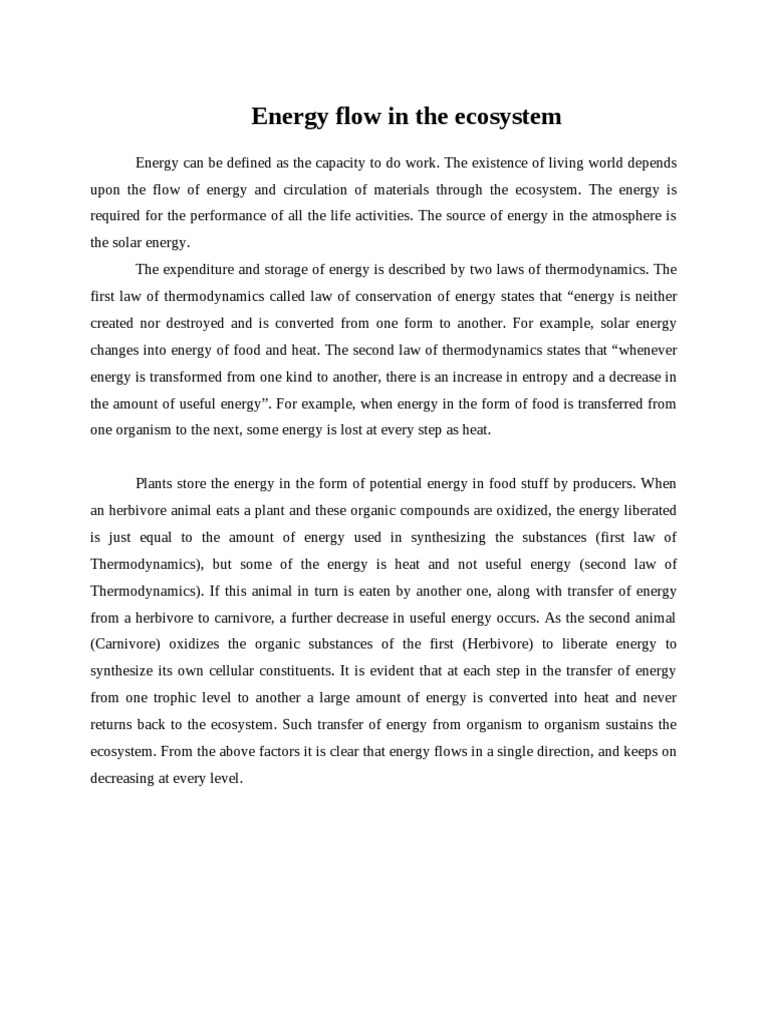 Module 2.1 - Energy Flow in The Ecosystem | PDF | Food Web | Biomass ...