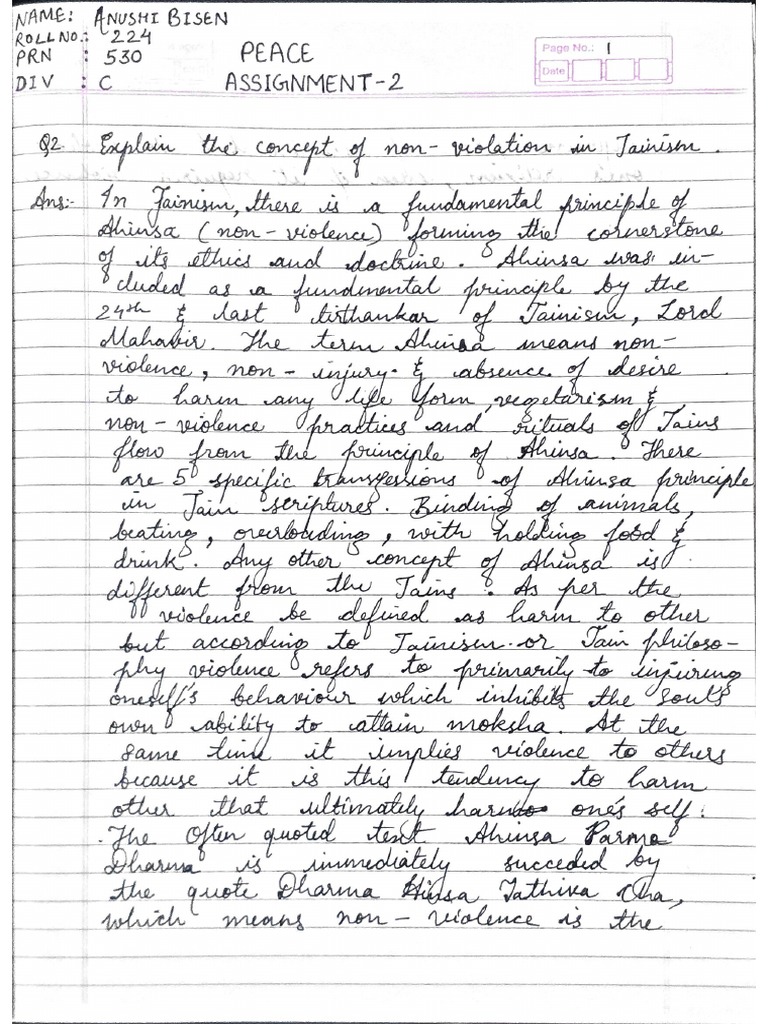 224 Assignment 2 Peace | PDF