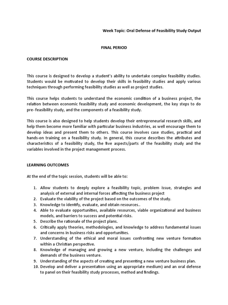 Business Feasibility and Research Finals | PDF | Feasibility Study | Entrepreneurship