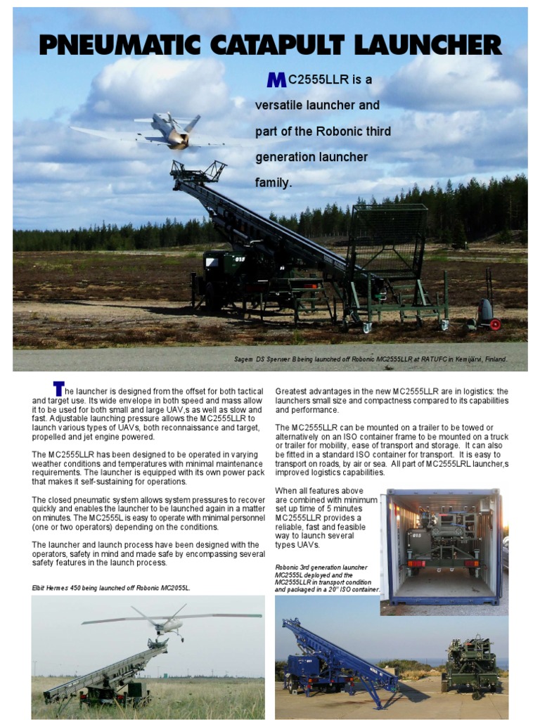 Robonic MC2555LLR Pneumatic UAV Launcher | PDF | Unmanned Aerial ...