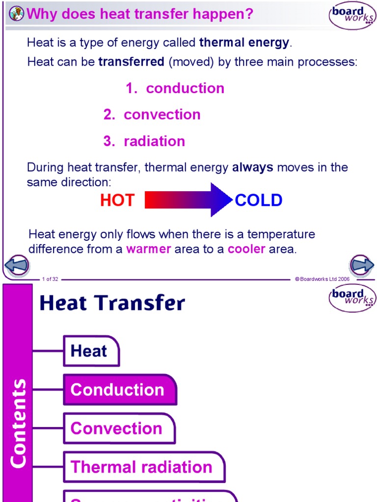 Heat - Transfer - Boardworks Conduction Only | PDF | Thermal Conduction ...
