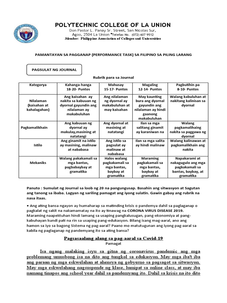 Pamantayan Sa Pagganap PT 1ST Quarter | PDF